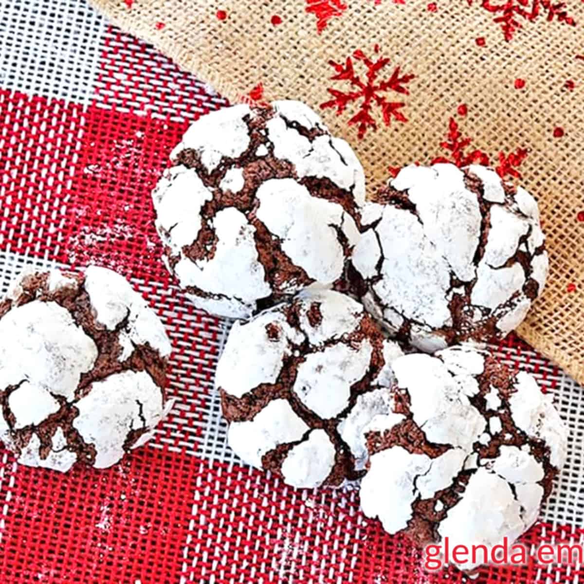 Chocolate Crinkle Cookies - Glenda Embree