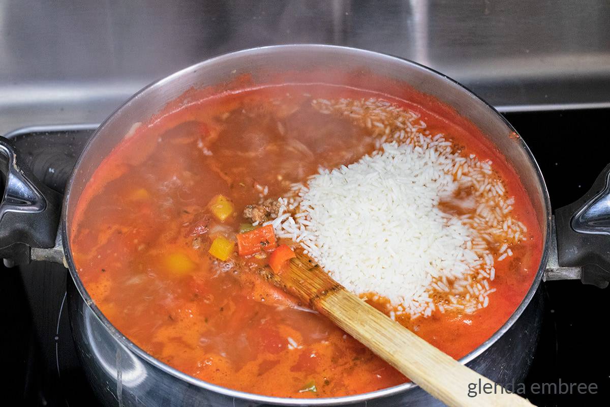Easy Stuffed Pepper Soup - Glenda Embree