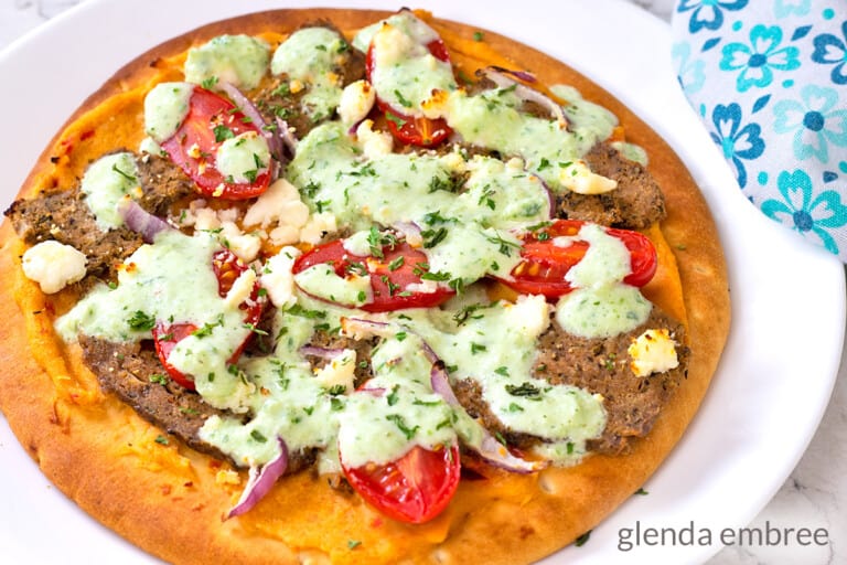 Delicious Gyro Pizza with Homemade Gyro Meat - Glenda Embree