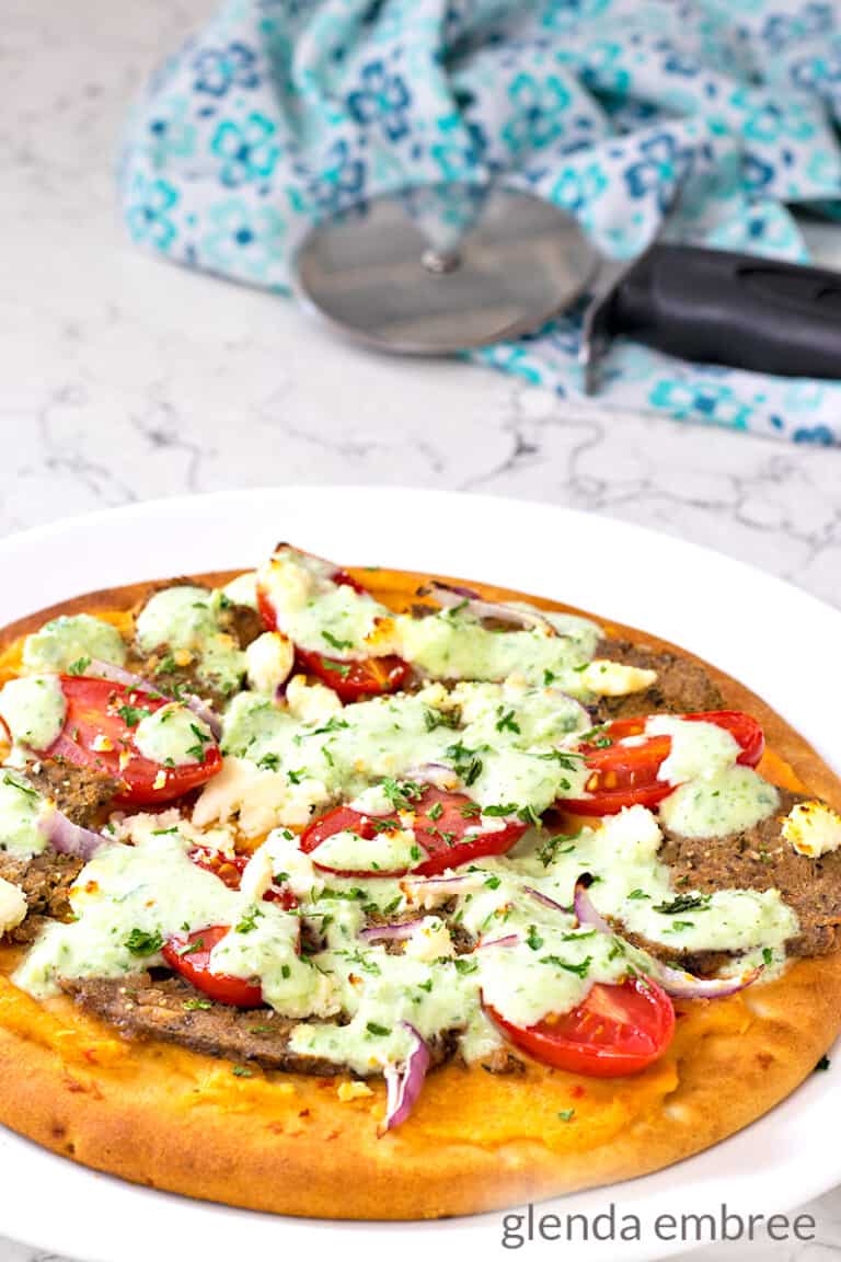 Delicious Gyro Pizza with Homemade Gyro Meat - Glenda Embree