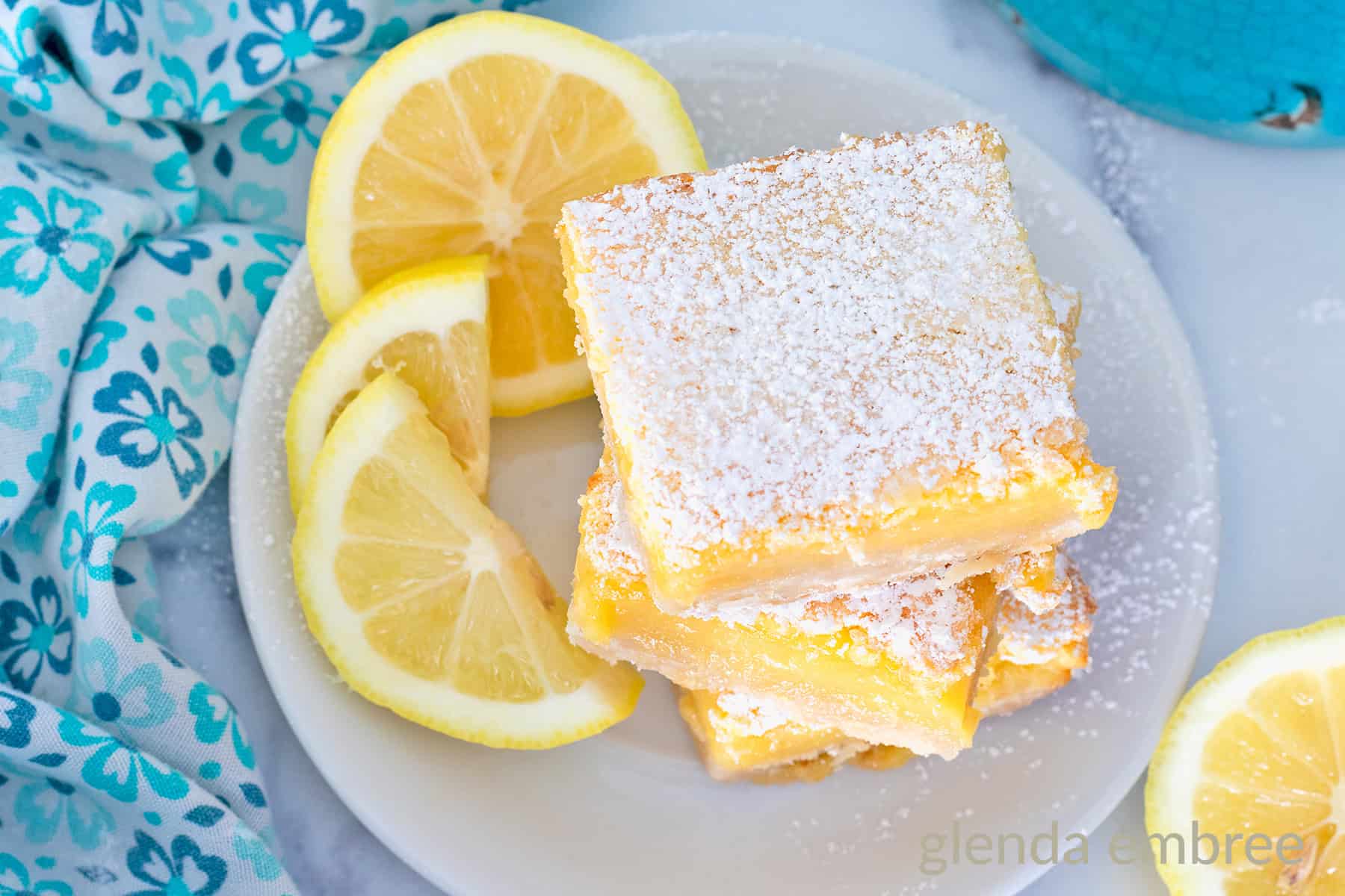 Lemon Bars with Shortbread Crust, Easy and Delicious - Glenda Embree